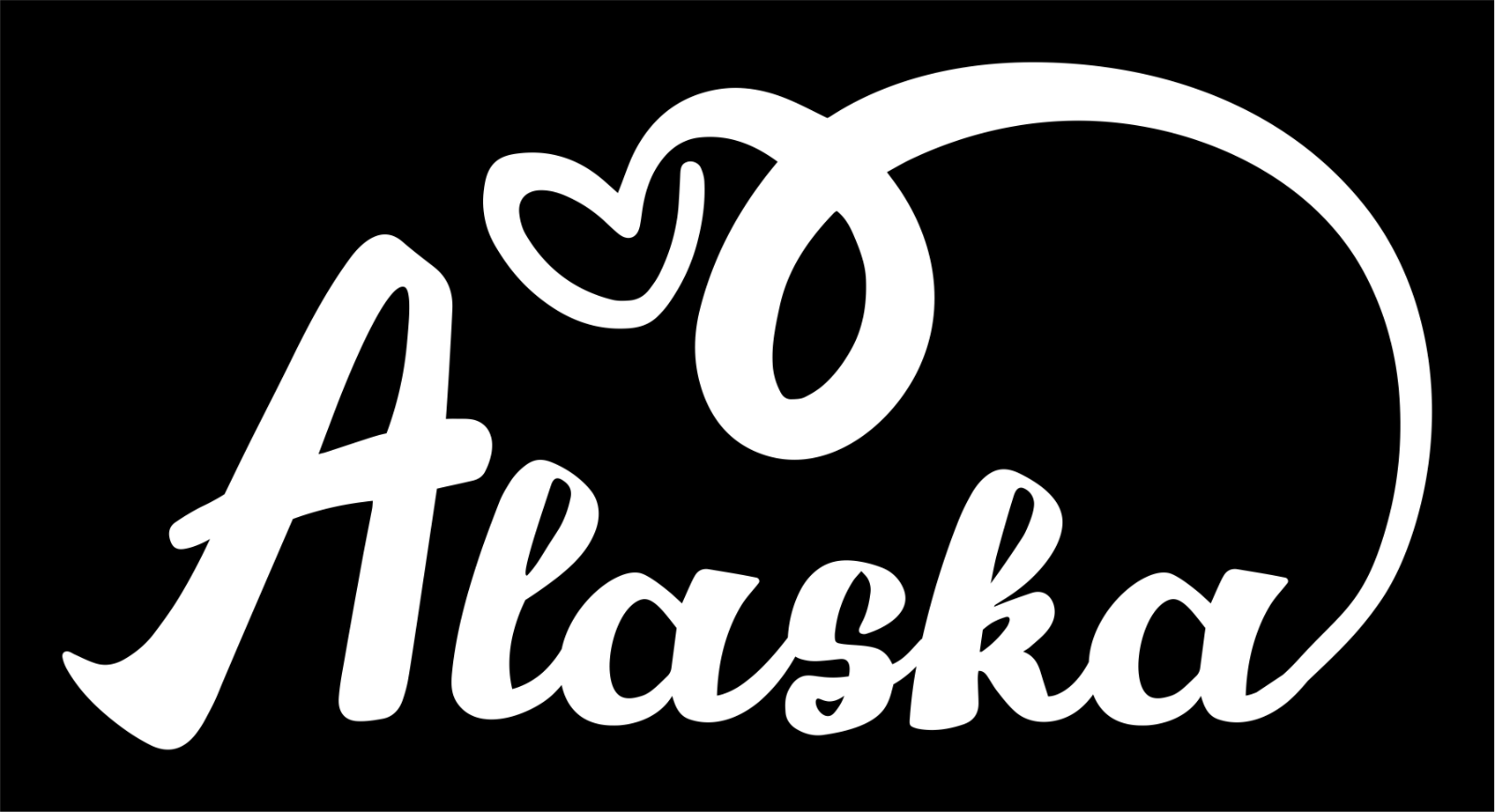 Alaska Heart Vinyl Decal sticker