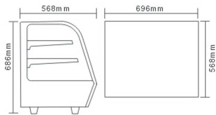 Cake Display Showcase | Countertop Cake Display | Commercial cake ...