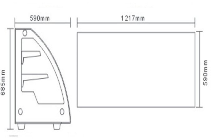 Cake Display Showcase - Countertop Cake Display - Commercial cake ...