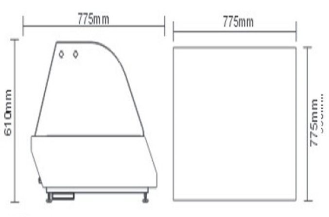 Cake Display Showcase - Countertop Cake Display - Commercial cake ...