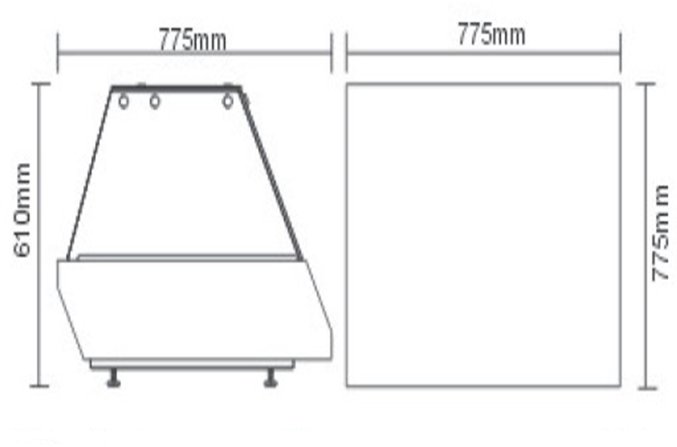Cake Display Showcase - Countertop Cake Display - Commercial cake ...