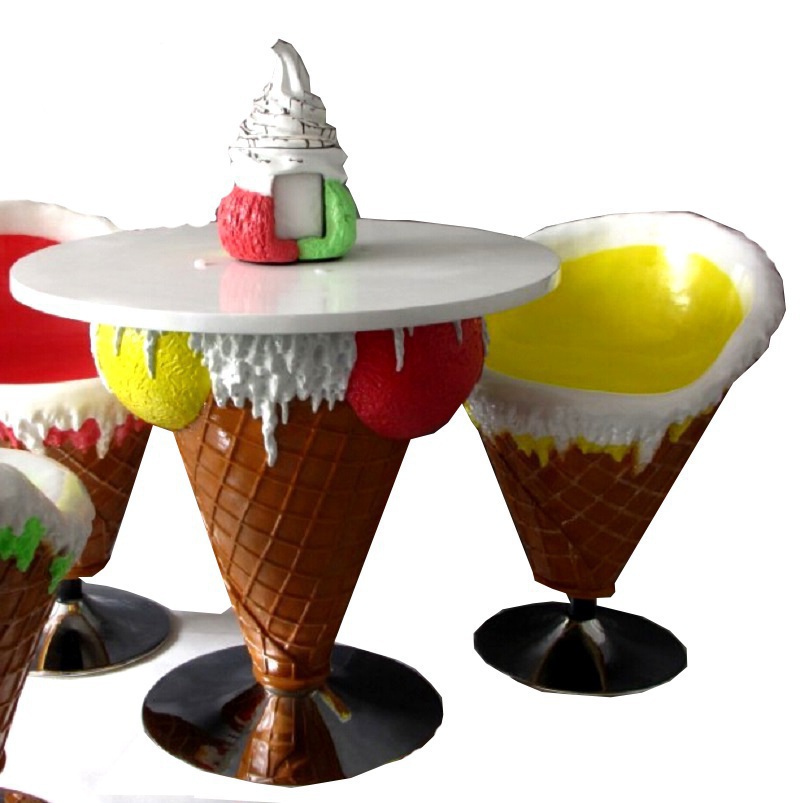 Ice Cream Table and Chairs Sets | Fiberglass Ice Cream Cone