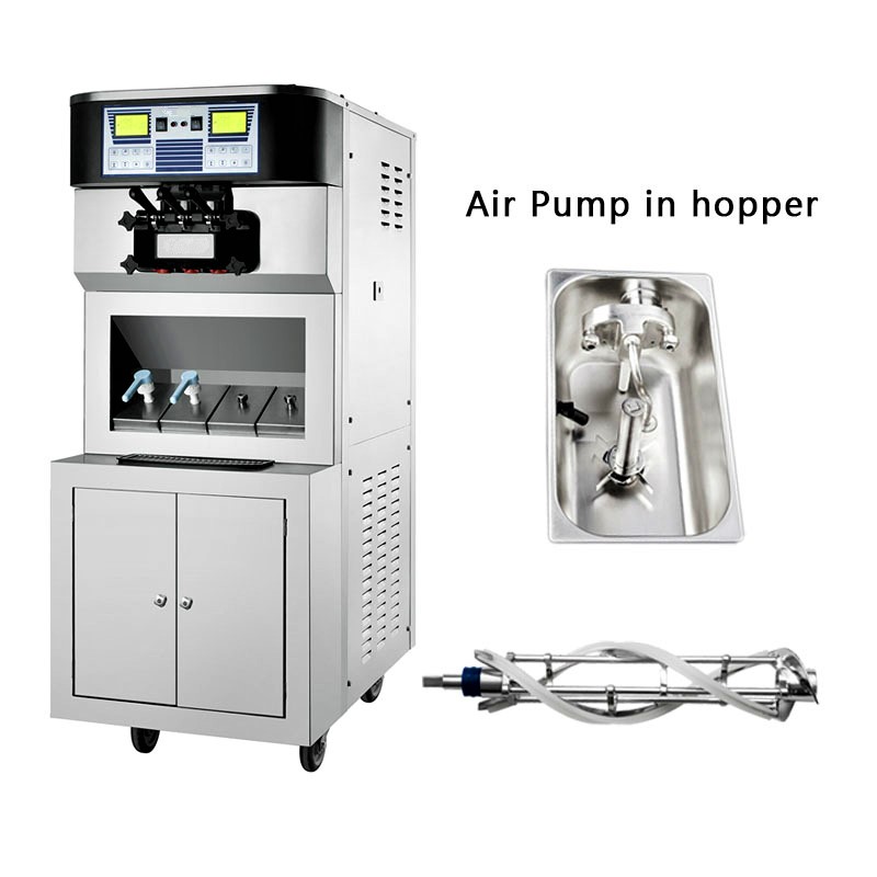 Big Production Multifunctional Soft Serve Machine | Air Pump Twin Twist ...