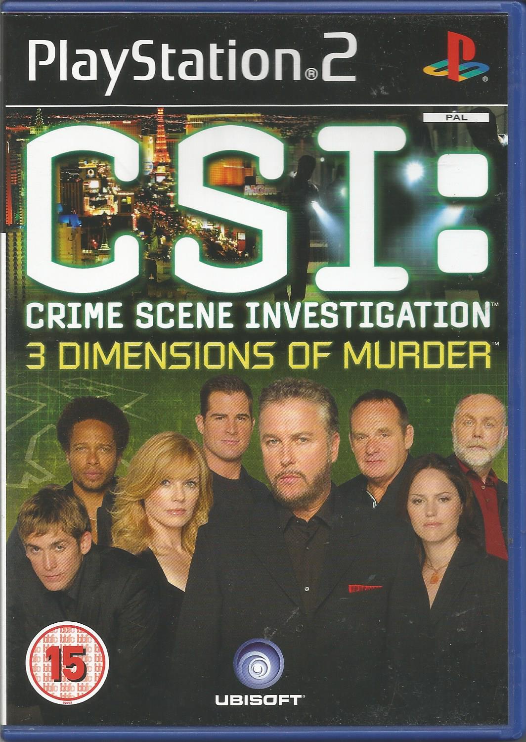 CSI Crime Scene Investigation 3 Demensions of Murder - Used - Playstation 2