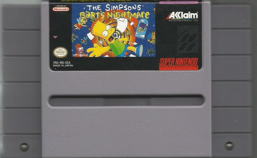 The Simpsons Barts Nightmare - Used - SNES