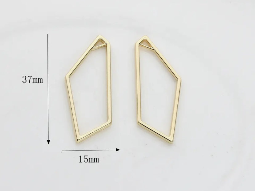 GEOMETRIC OPEN BEZEL PAIR