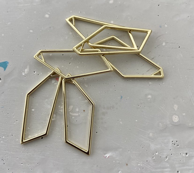 GEOMETRIC OPEN BEZEL PAIR