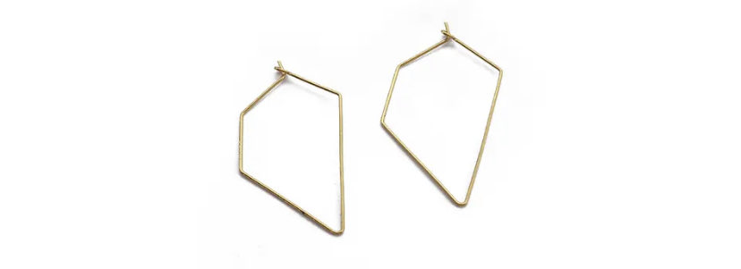 GEOMETERIC SHAPE WIRE HOOPS 10 PC