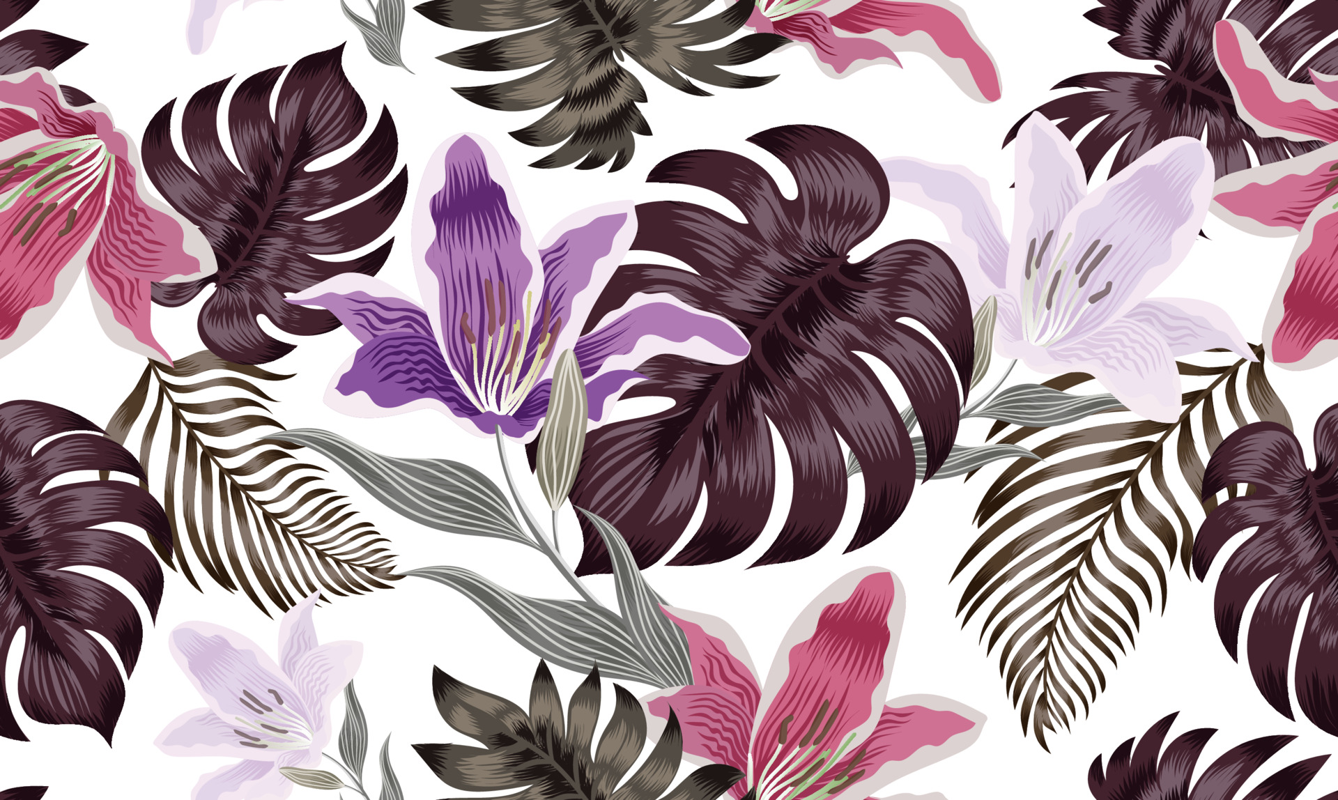PURPLE MONSTERA LEAF DESIGN WST