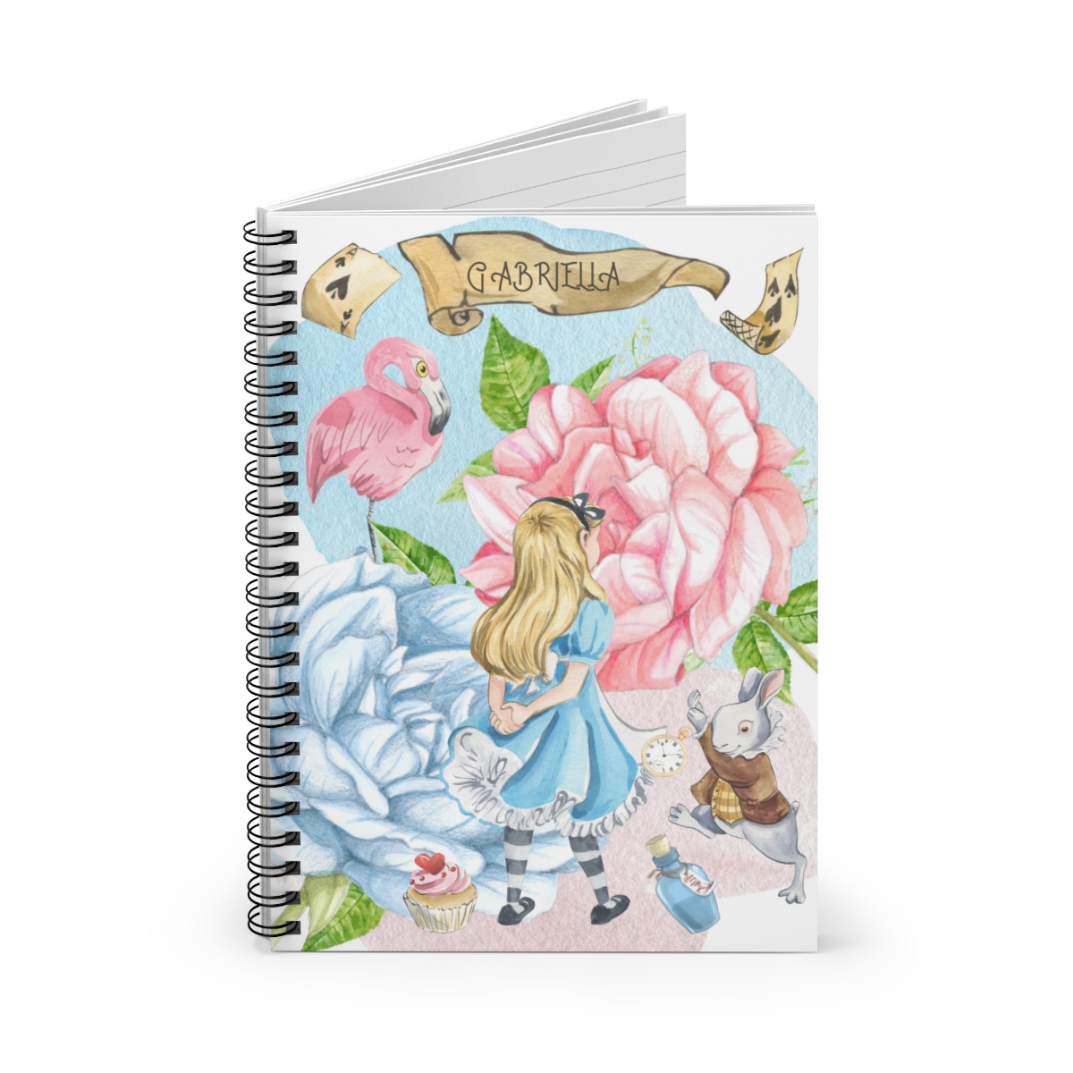 A5 ALICE IN WONDERLAND PERSONALISED NOTEBOOK