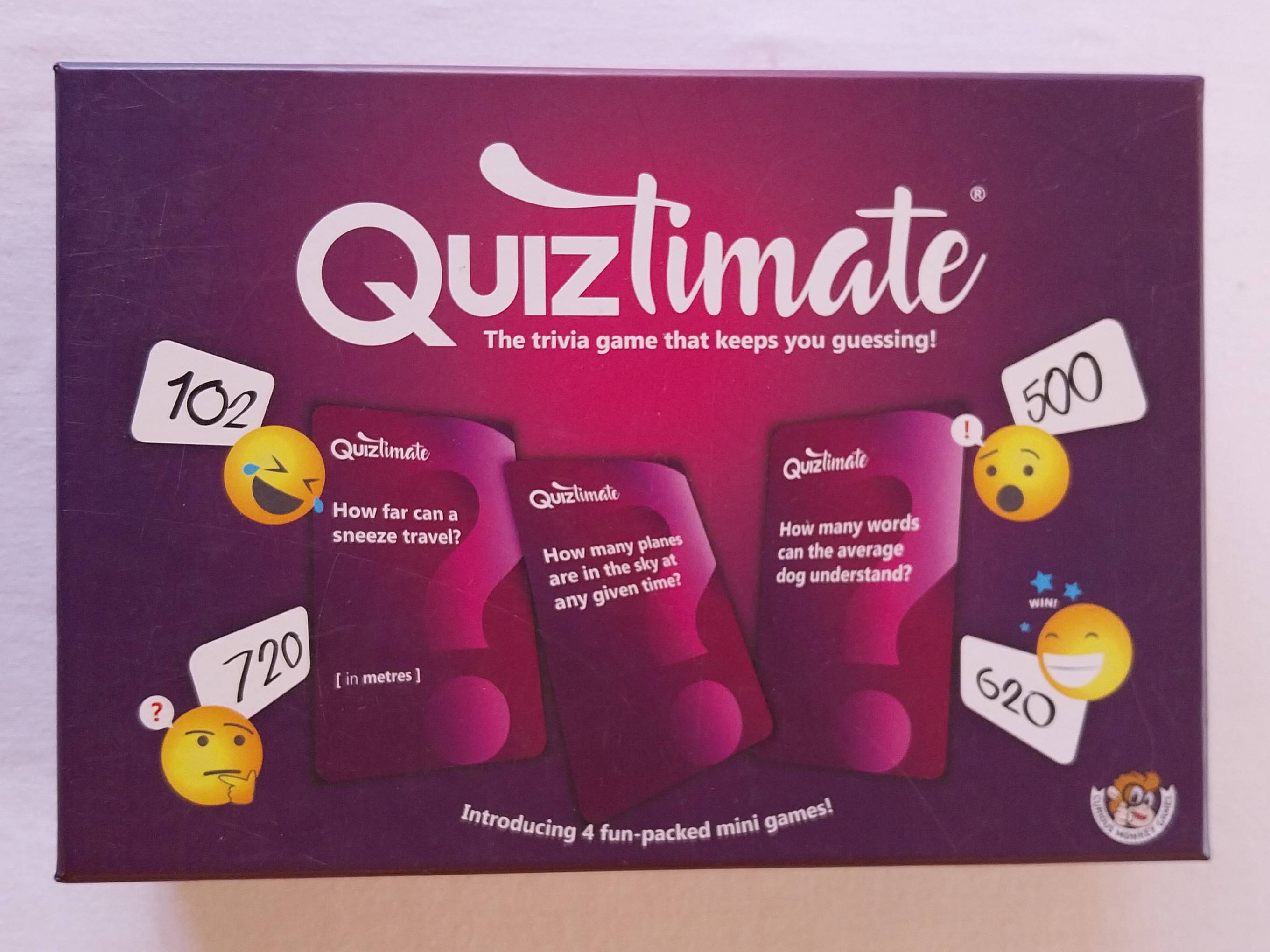 Curios Monkey Games Quiztimate Trivia Game PLAYABLE