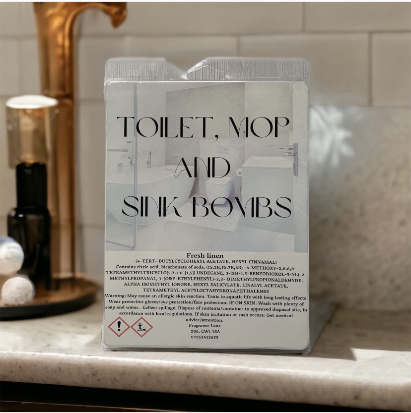 Toilet, mop & sink bombs