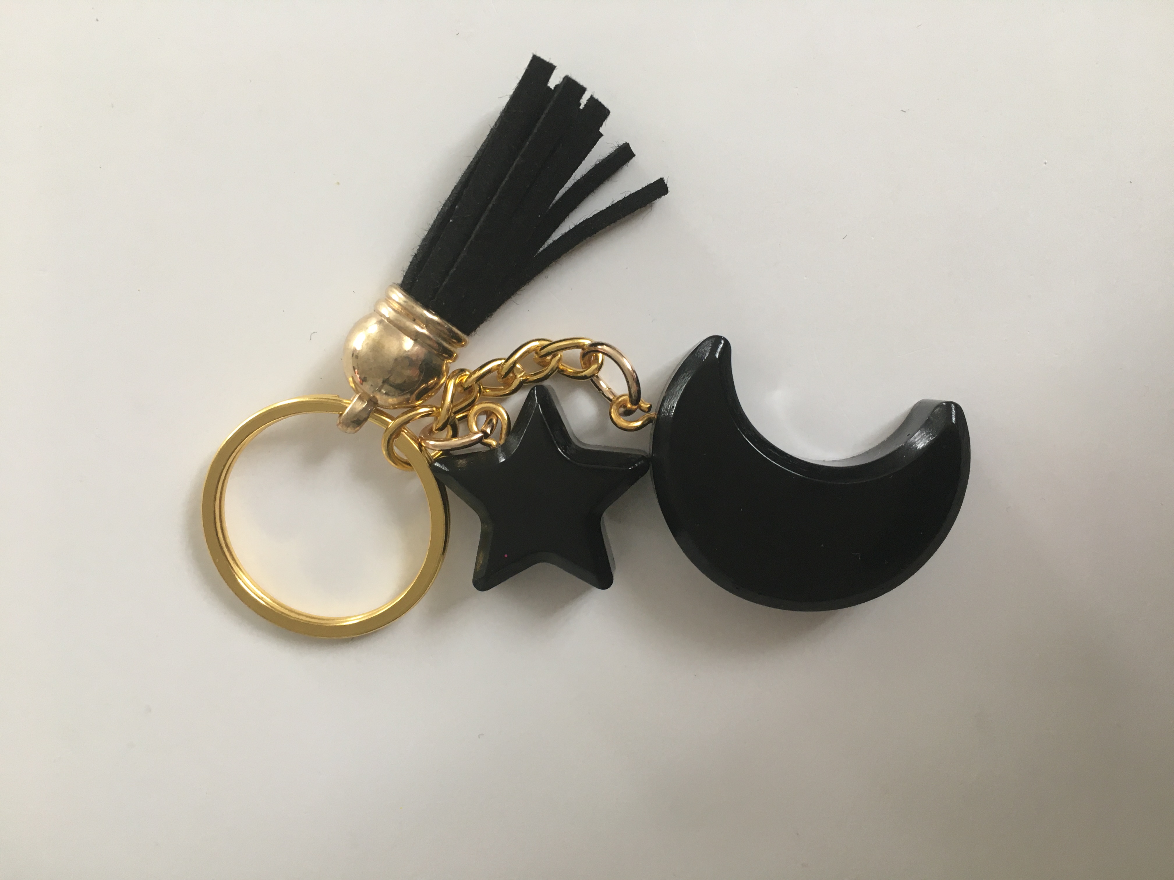 Black Moon & Star Keychain