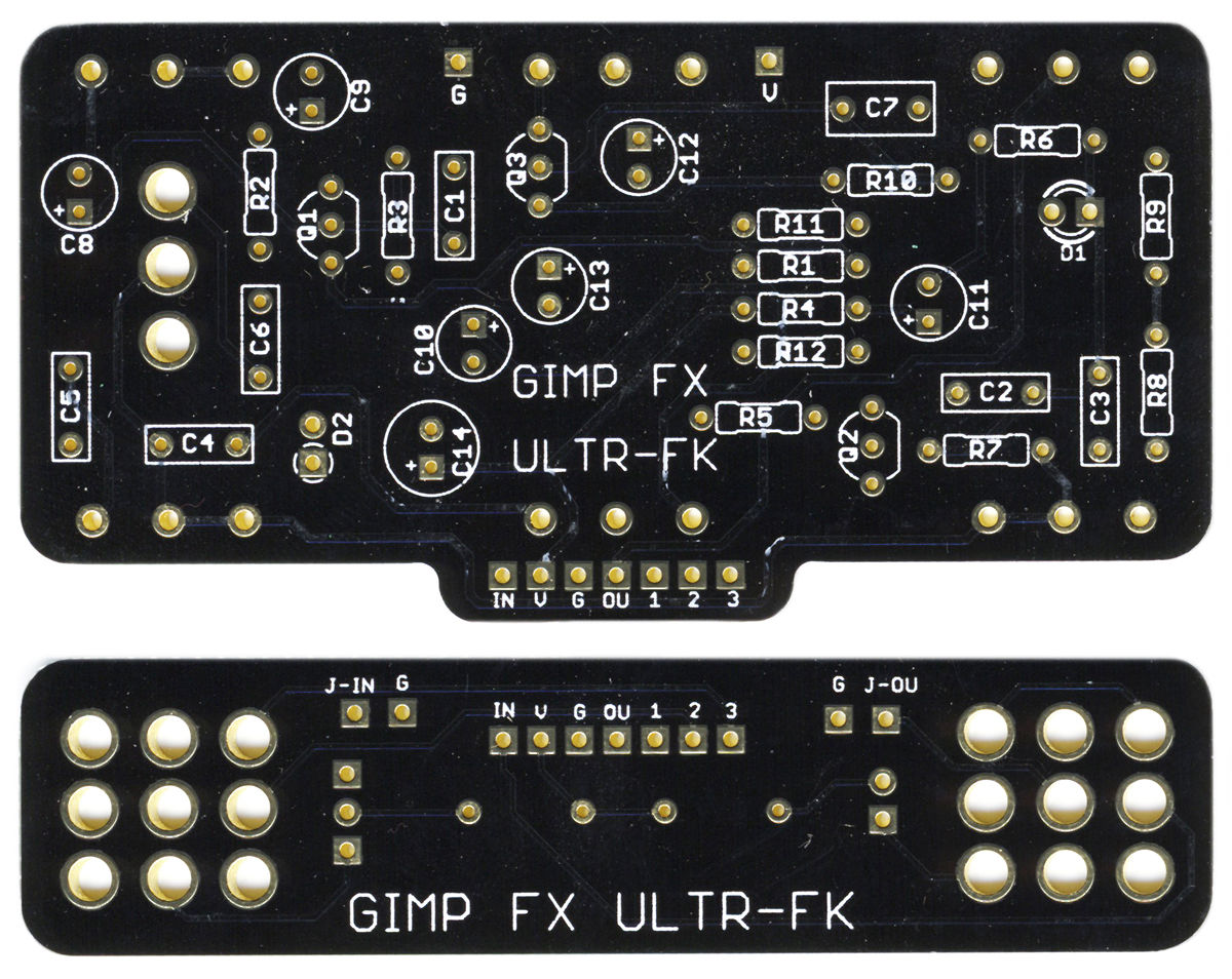 Gimp FX Ultr-Fk Fuzz PCB set