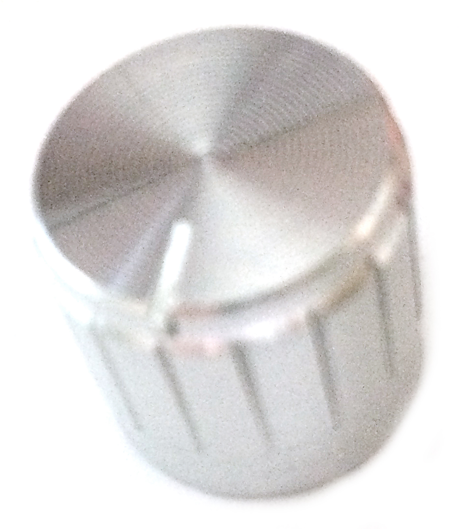 17mm Aluminium knurled knobs - silver