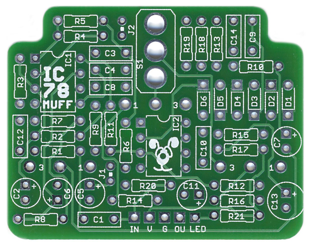 PCB - IC78 Big Muff Pi