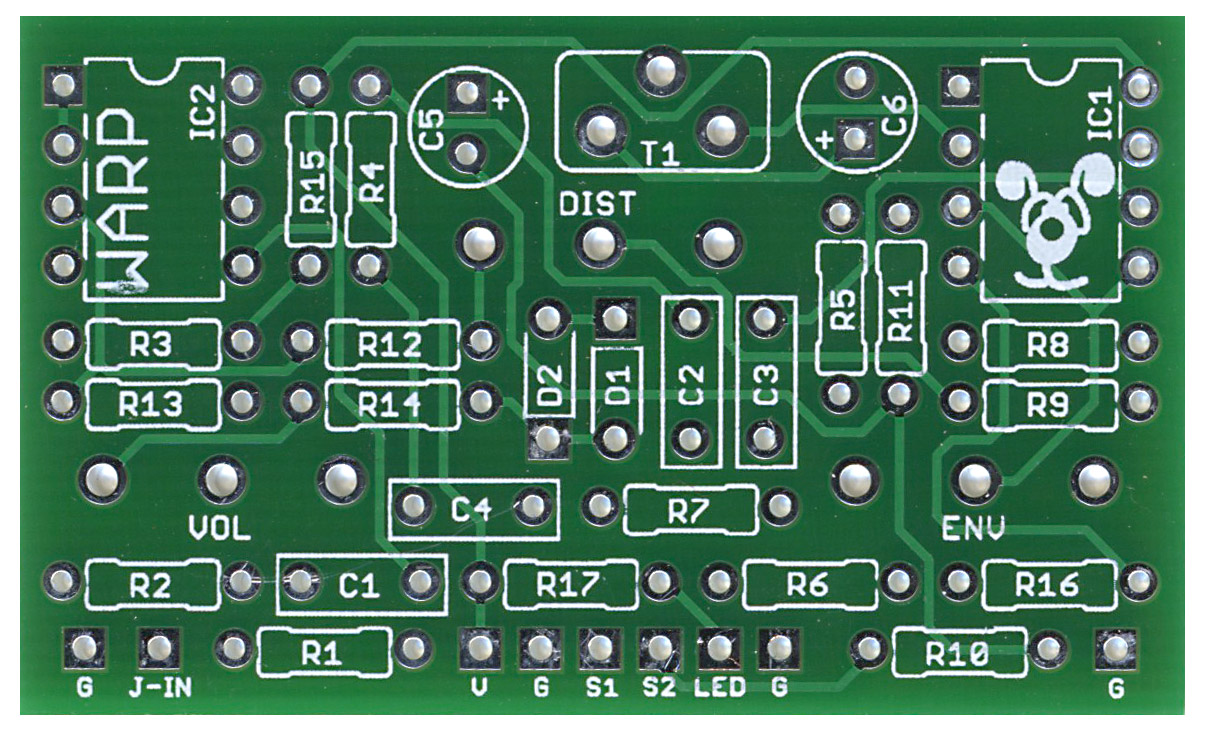 Warp Sound - Fuzz and Filter PCB