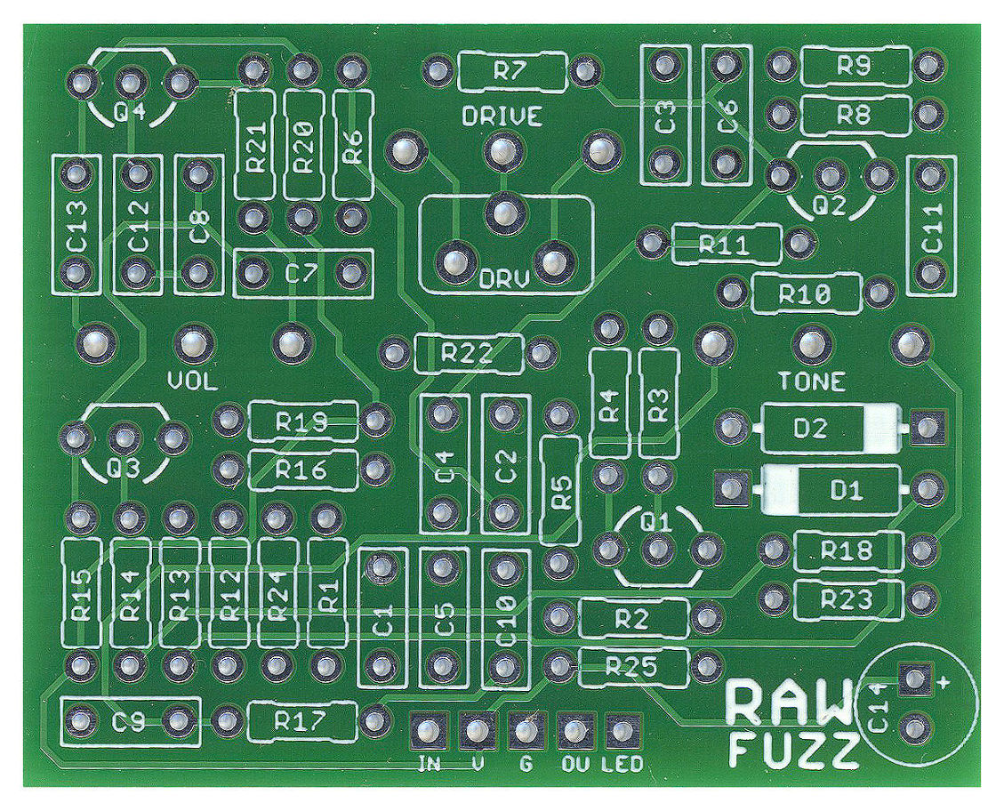 Fuzz Raw - V2 (4 transistor)