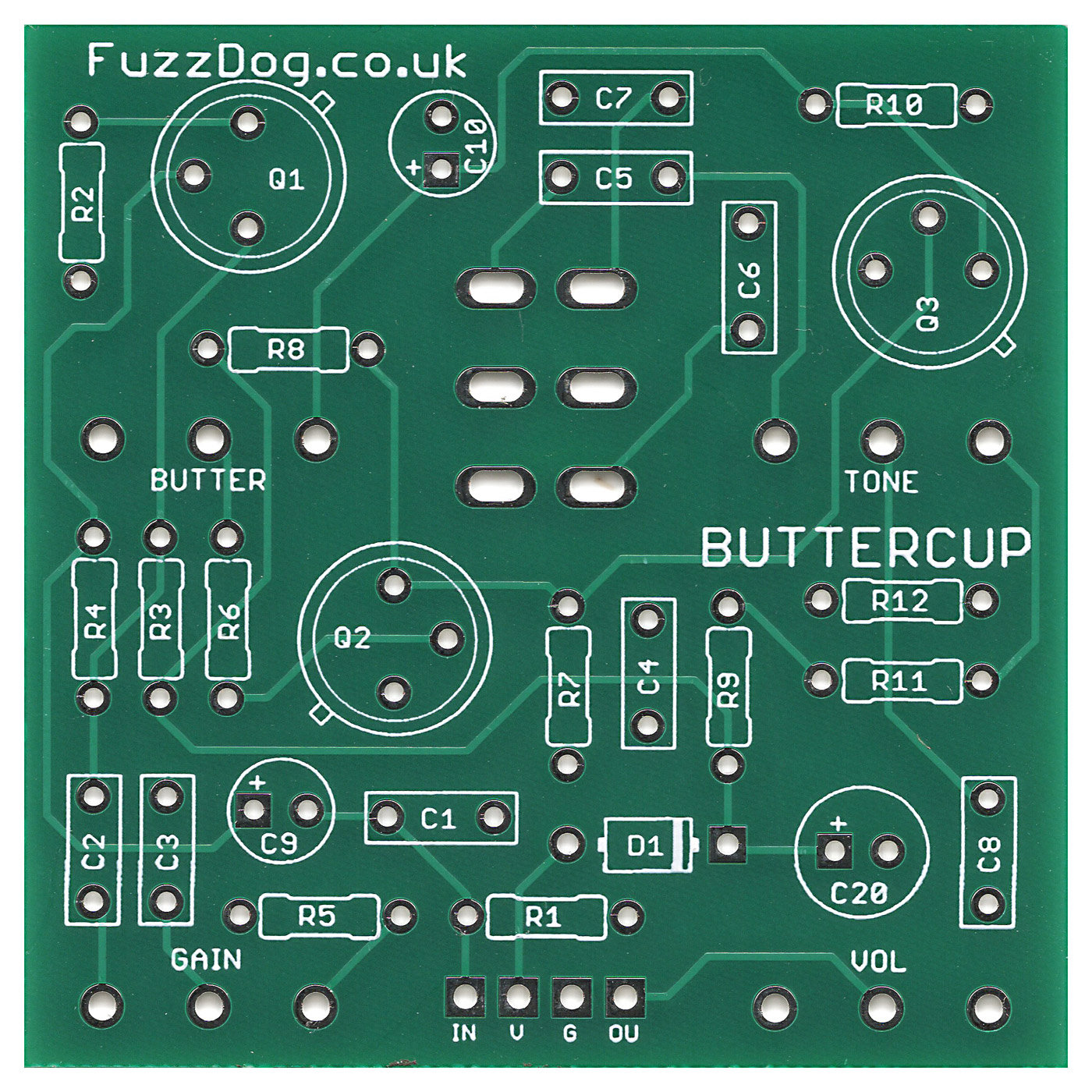 Buttercup Fuzz PCB