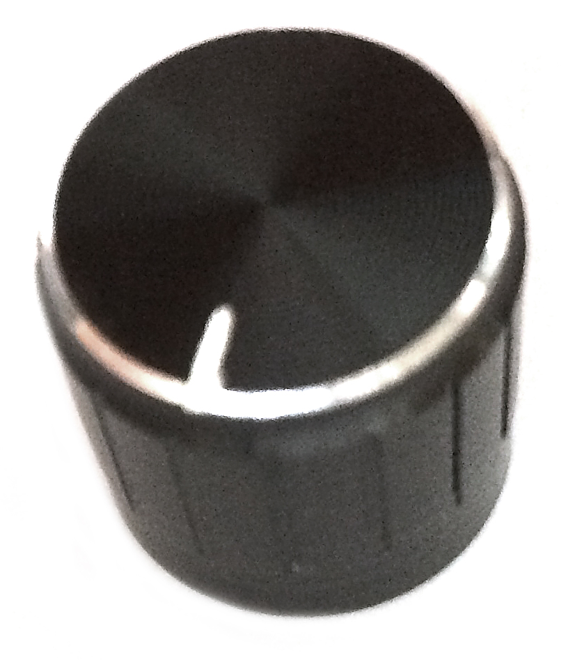 17mm Aluminium knurled knobs - black