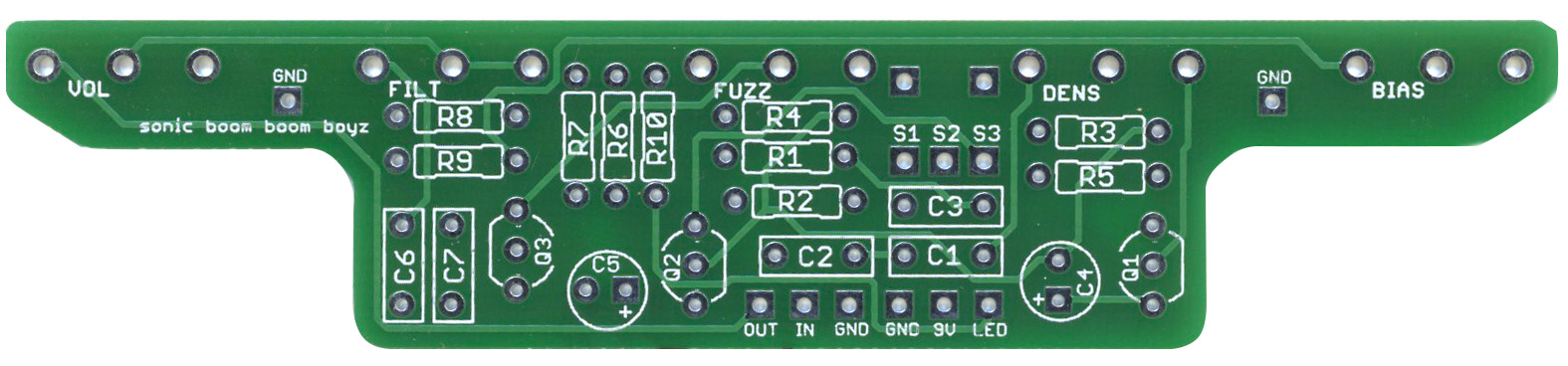 PCB - Bionic Guzz Fun - board-mounted pots