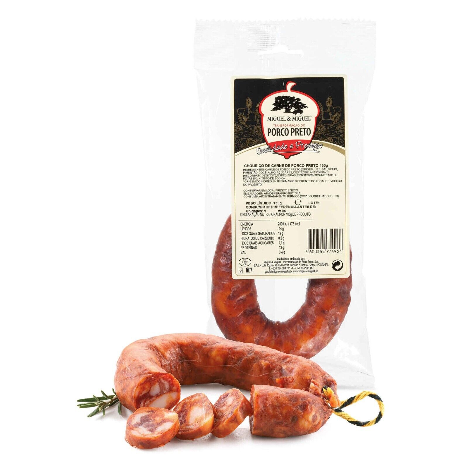 Chorizo Traditional Serra da Estrela Portugal Sausage Delicious 270g