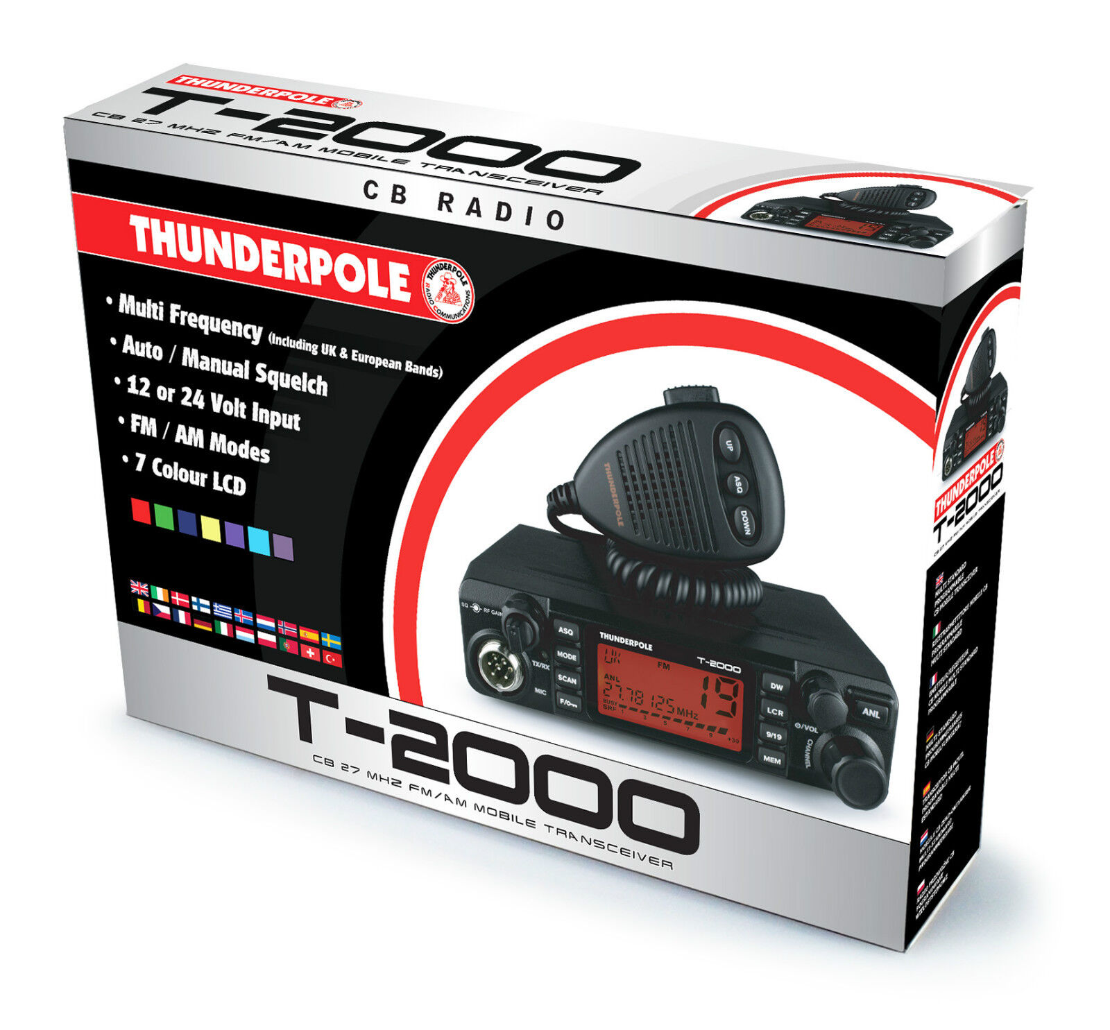 THUNDERPOLE T-2000 CB 27 MHz AM/FM Mobile Transceiver