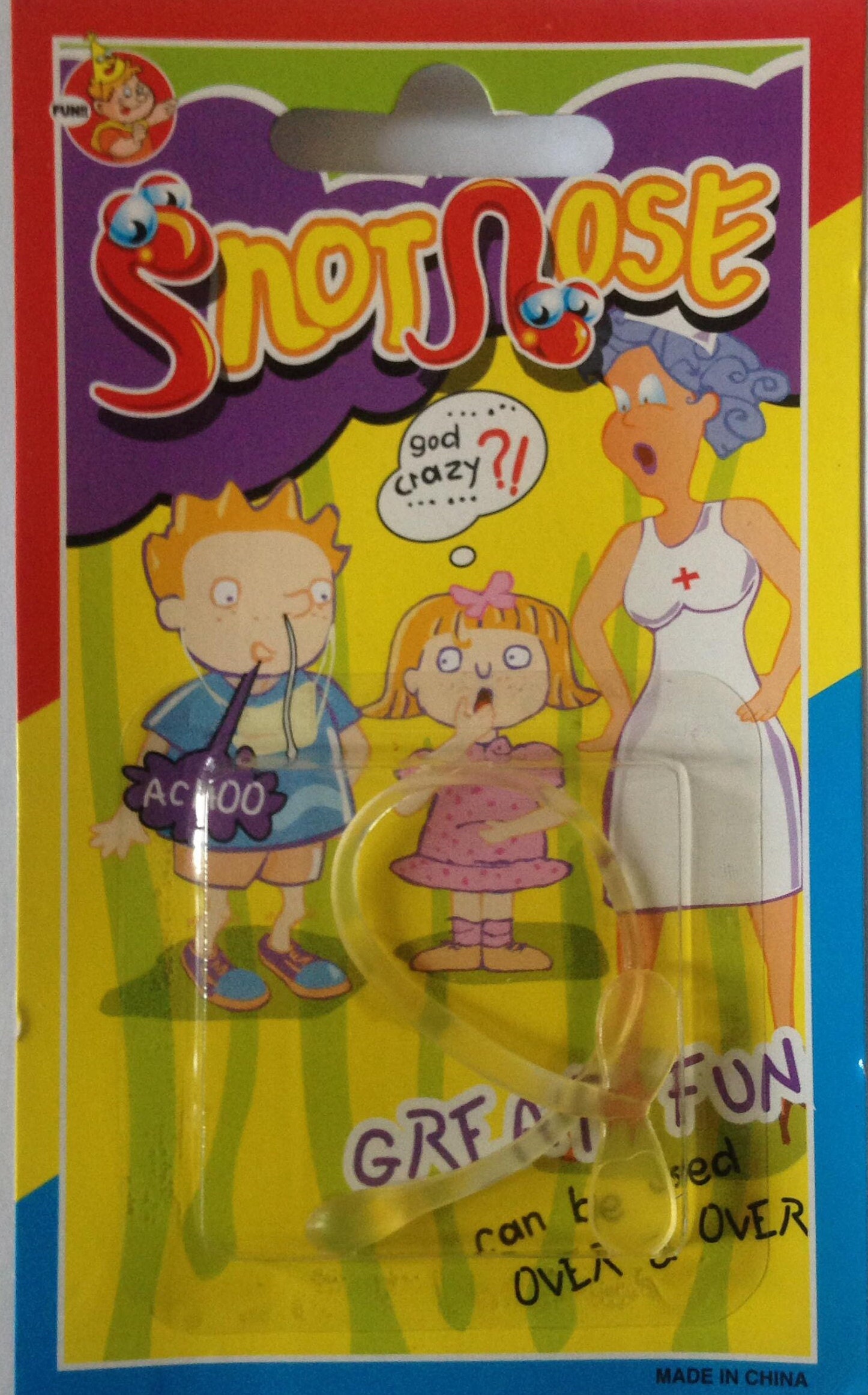 Original LONG SNOT Vintage Nose Eww Prank Joke Gag