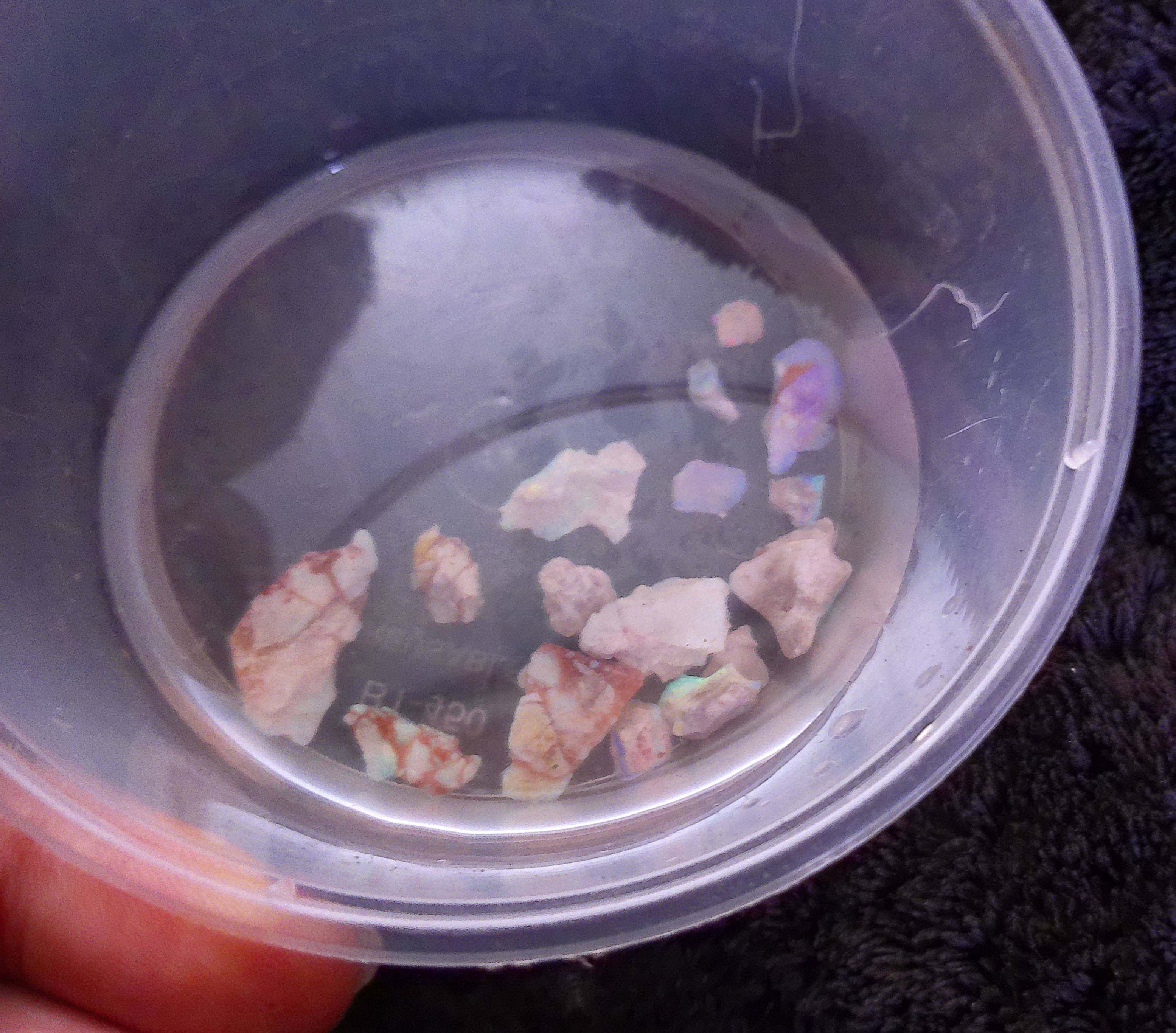 Rough opal potch with colour