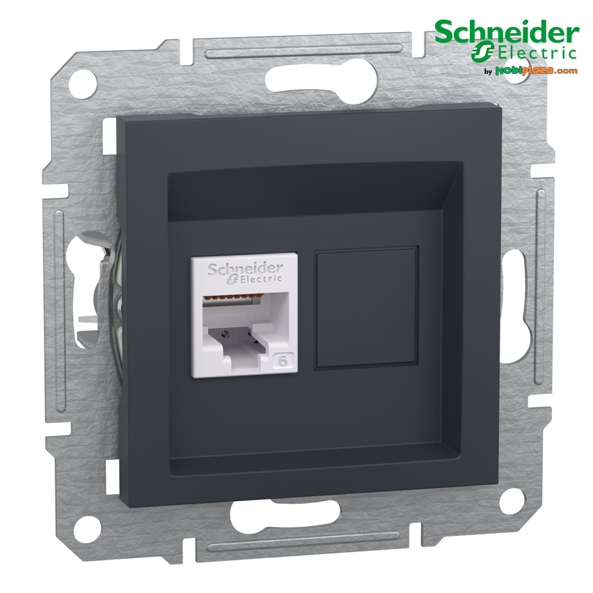 Prizë Ethernet RJ45 Cat. 6 UTP, Antracit