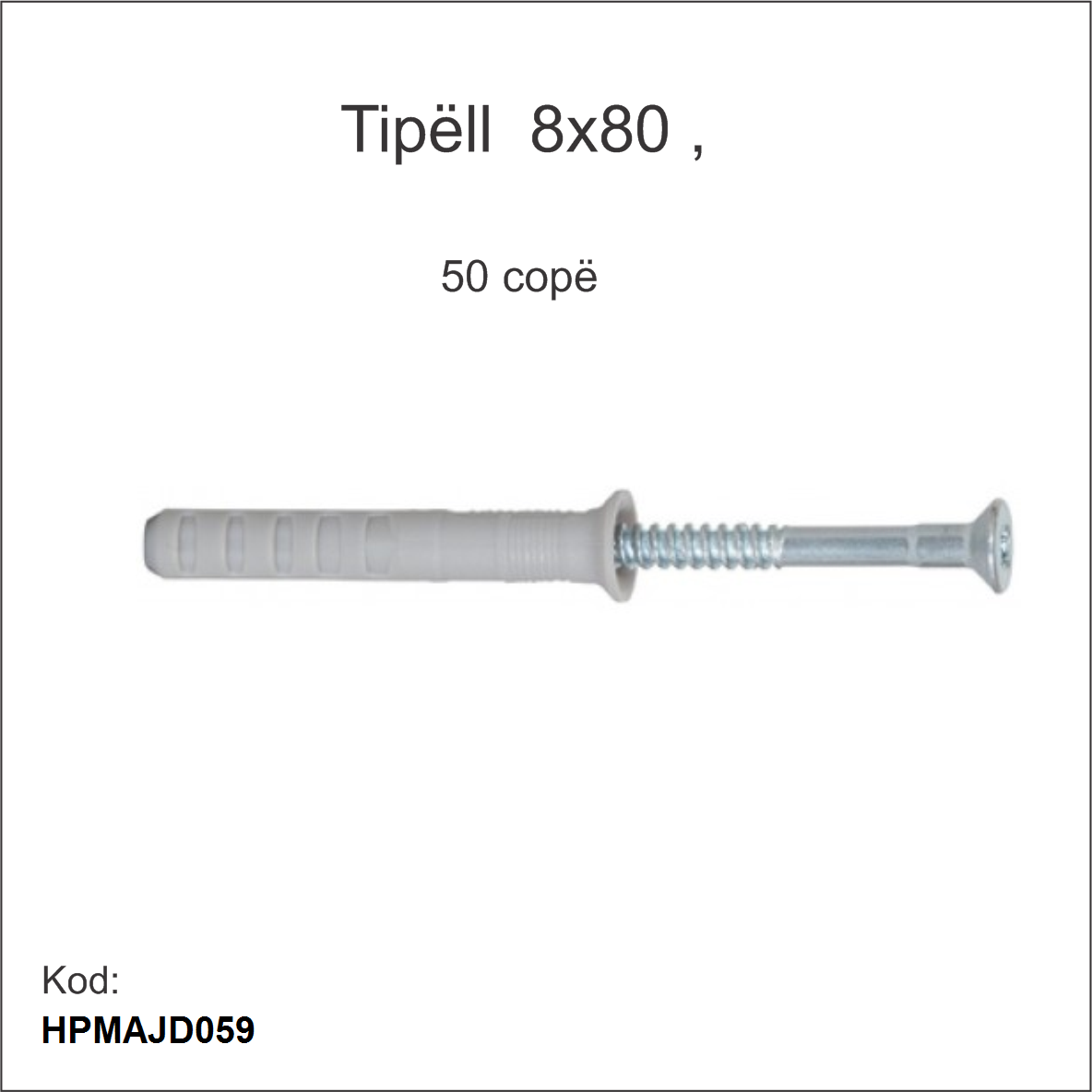Tipell 8x80 (50 cope)