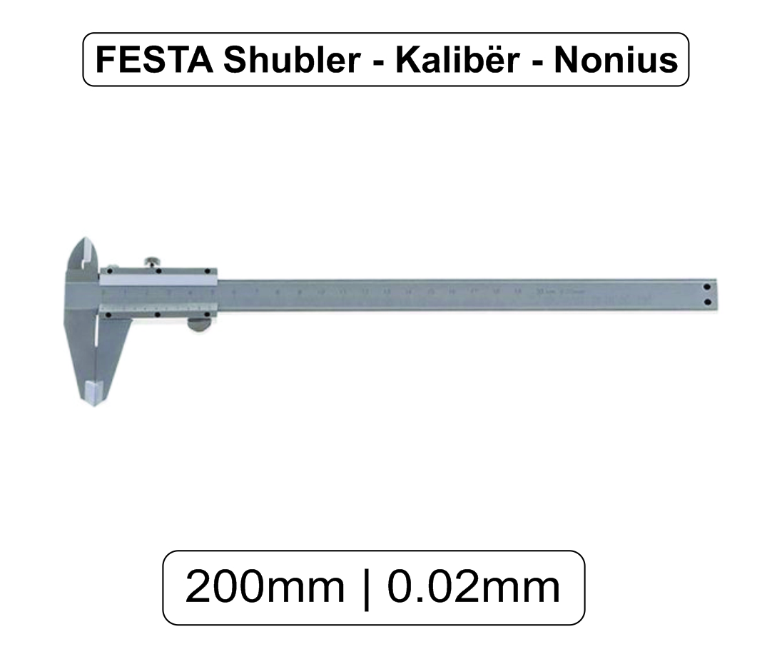 Shubler Kaliber 200/0.02mm nga FESTA