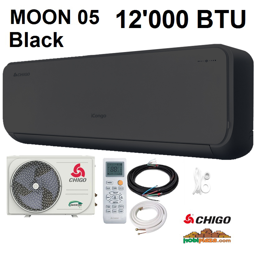 KLIMA 12000 BTU INVERTER SMART WIFI CHIGO MOON 05 (-25°C/+50°C) Black ...