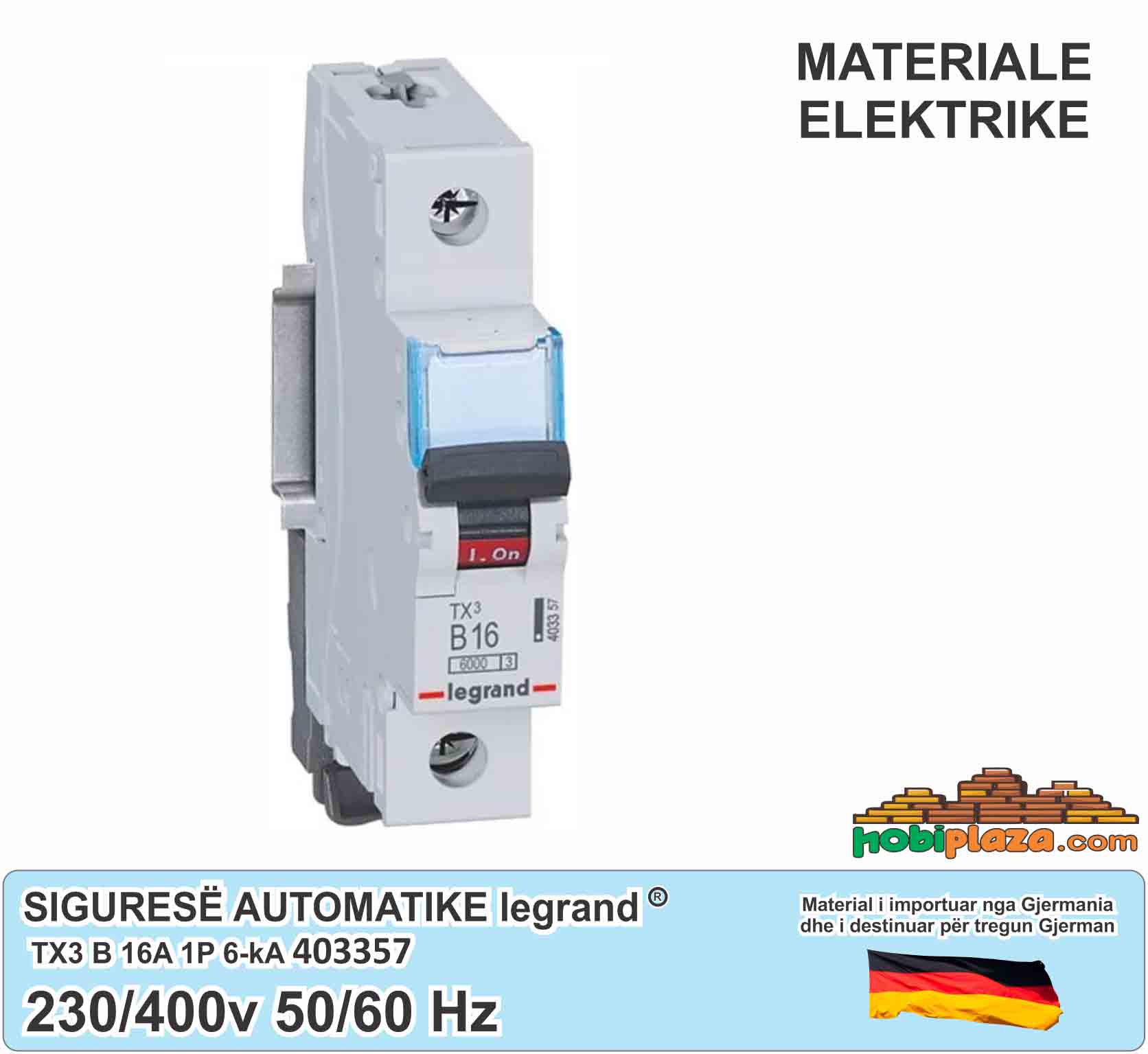 Legrand 403357 TX3 Ndërprerës Mbrojtës për Rrymë - B16A 1P 6KA 1M