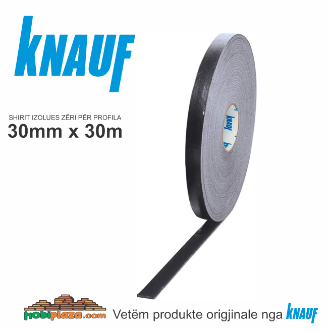 KNAUF SHIRIT IZOLUES PËR PROFILE MBAJTËSE METALIKE TË MUREVE TË THATA. 30mm X 30m, Cmimi për copë.