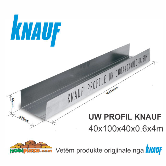 KNAUF UW 100 x40 - 4M Profil Perimetral i zinkuar