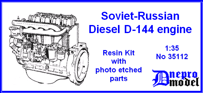 Soviet-Russian Diesel D-144 engine 1/35