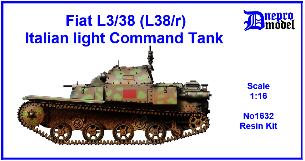 Fiat L3/38 (L38/r) Italian light Command Tank 1/16