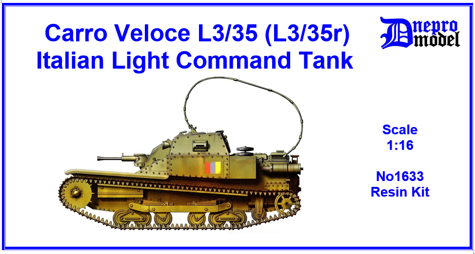 Carro Veloce L3/35 (L3/35r) Italian Light Command Tank 1/16