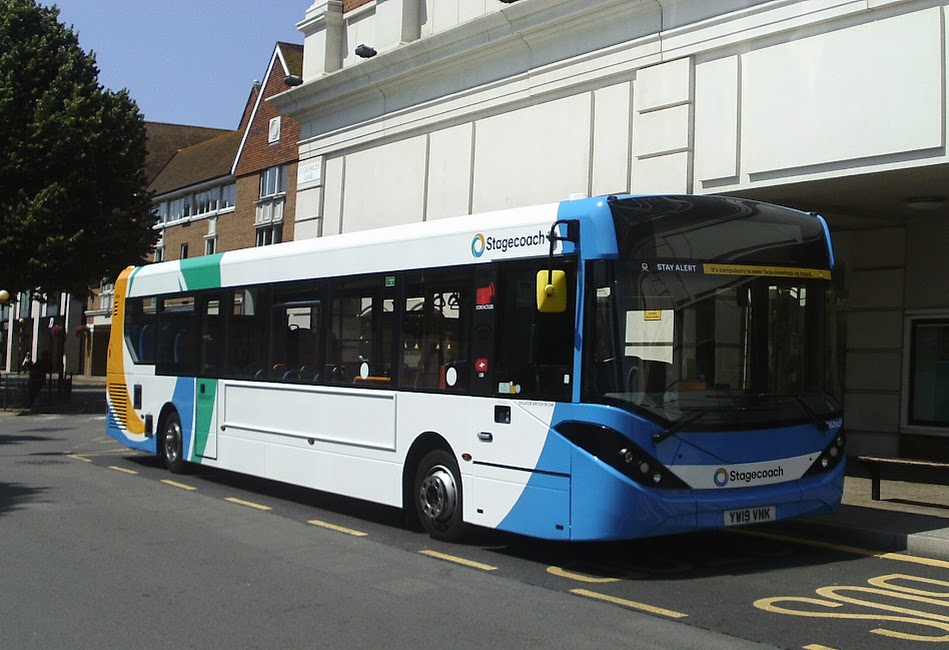yw19vnk stagecoach bus at canterbury in kent