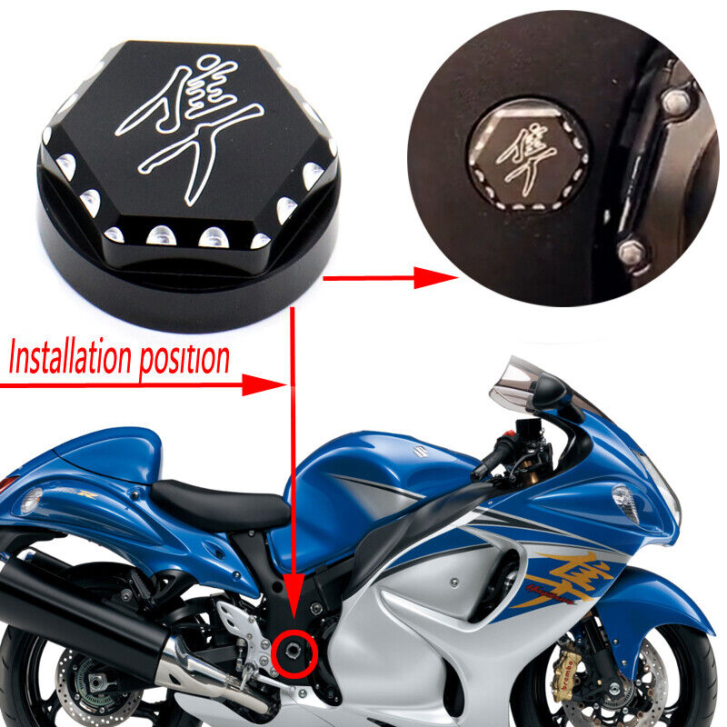 3D Hex Ball Cut Mount Frame&Wheels Covers For SUZUKI HAYABUSA 99-25