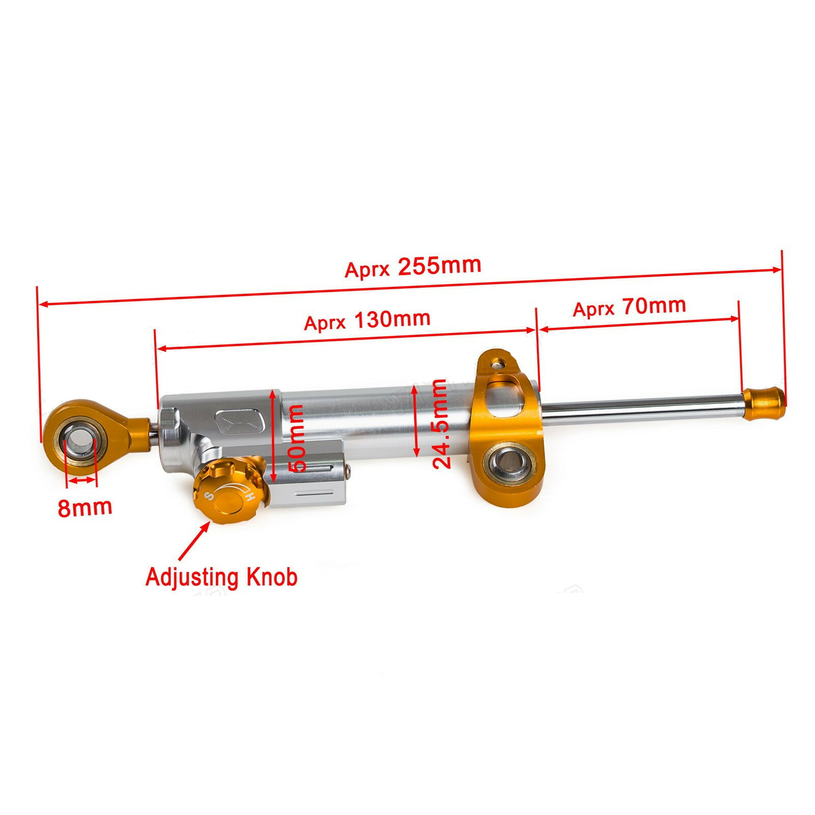 Universal Motorcycle CNC Billet Aluminum Adjustable Steering Damper ...