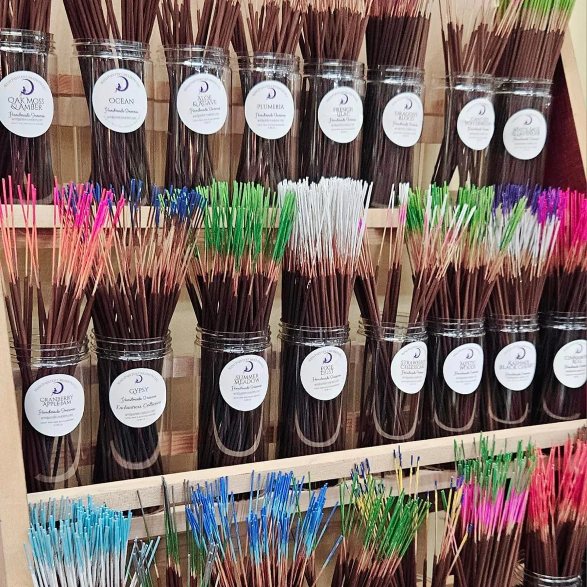 DIY Display 600 Incense, Pick Your Sticks & Labeled Jars