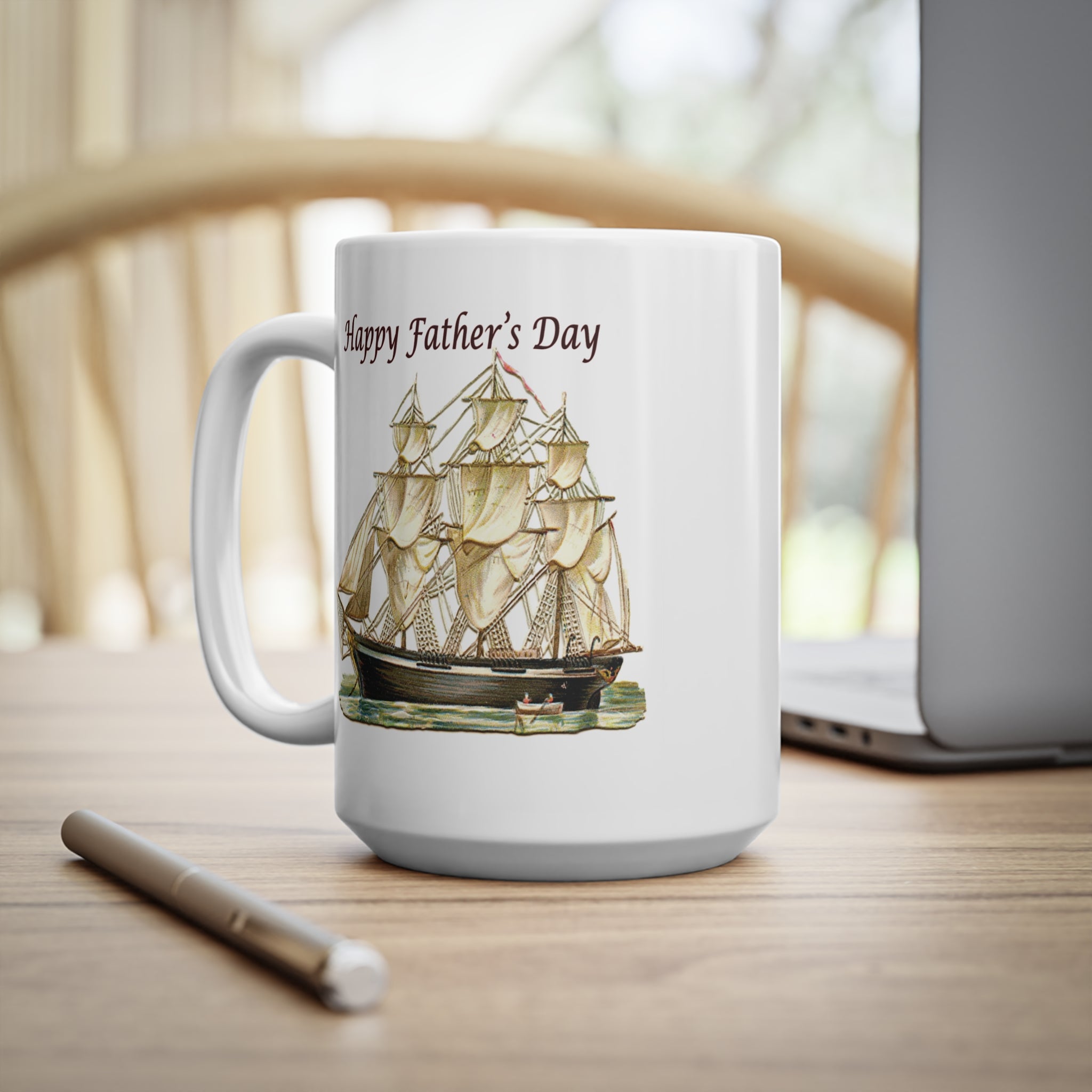 Father's Day Classic Tall Clipper Ship Coffee Mug