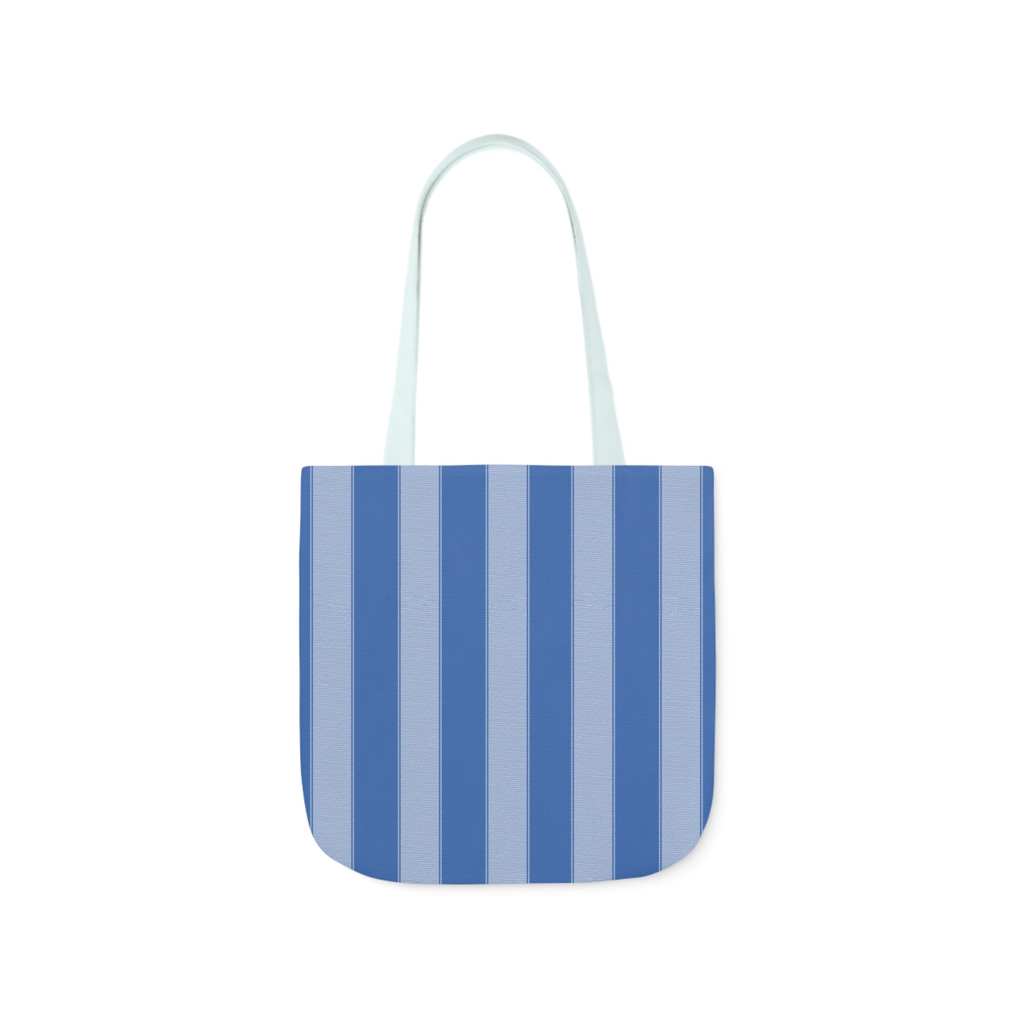 Sky Blue And Ice Blue Stripes Pattern Shoulder Tote Bag