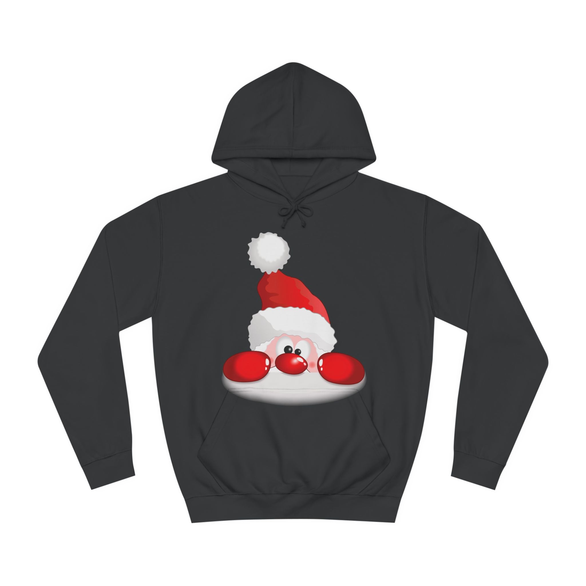 Cute Funny Santa Claus Peeping Hoodie