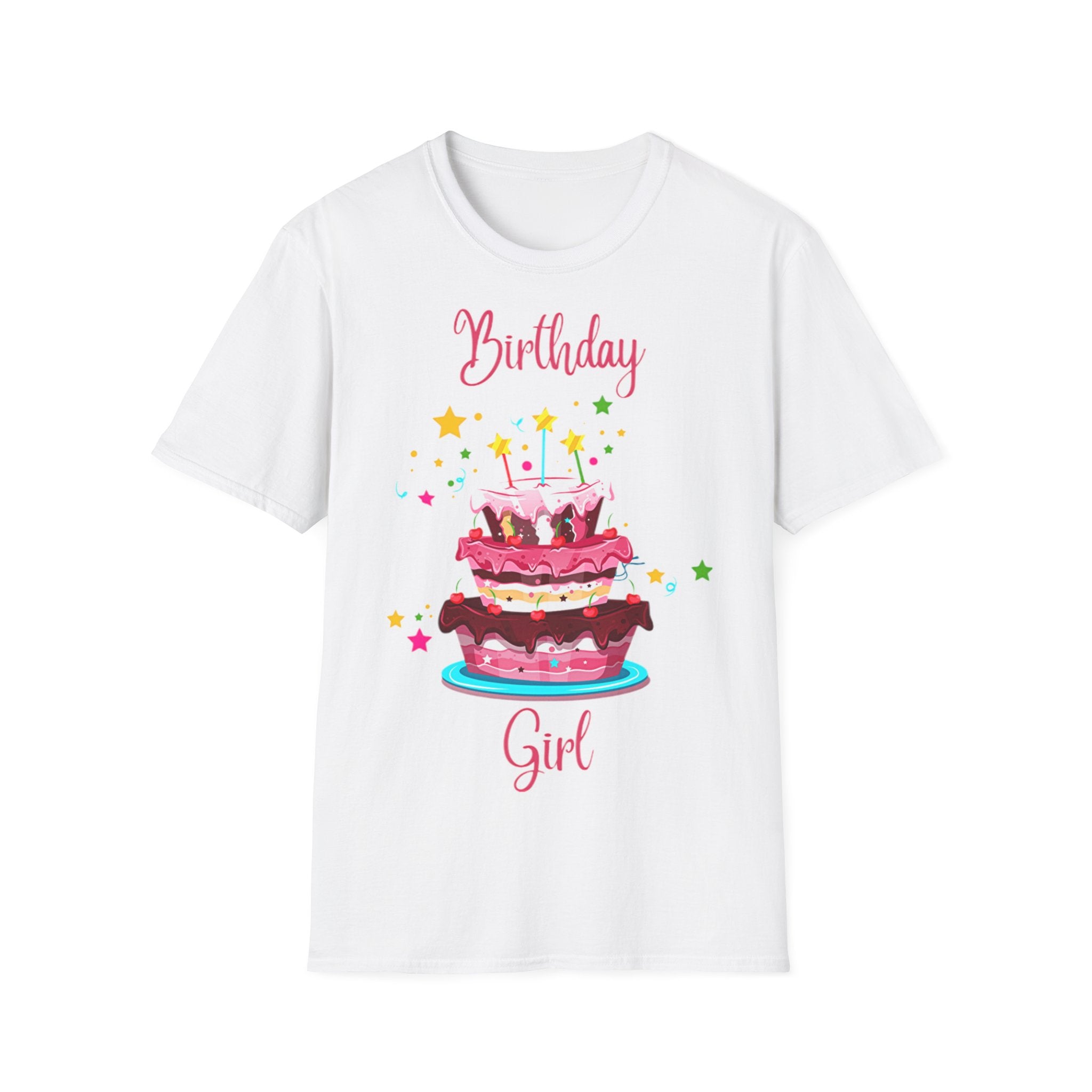 Birthday Girl Star Birthday Cake T-Shirt