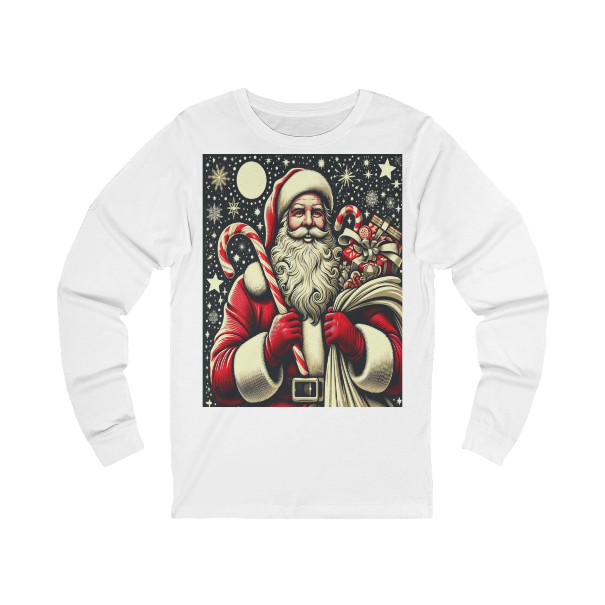 Winters Night Santa Claus Long Sleeve T-Shirt