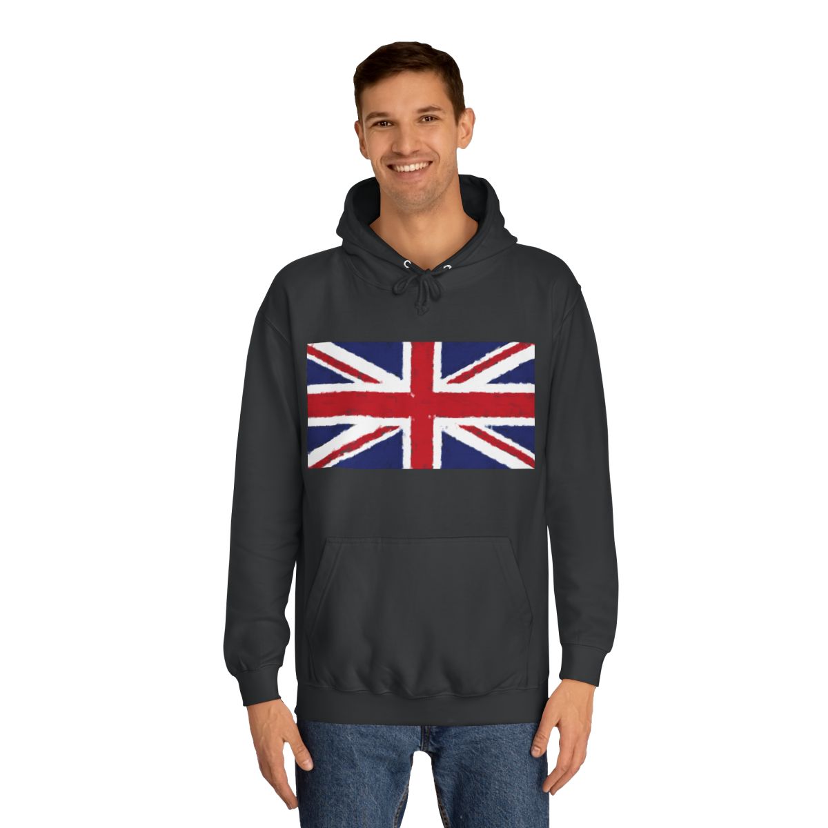 Union Jack Flag Chalk Hoodie