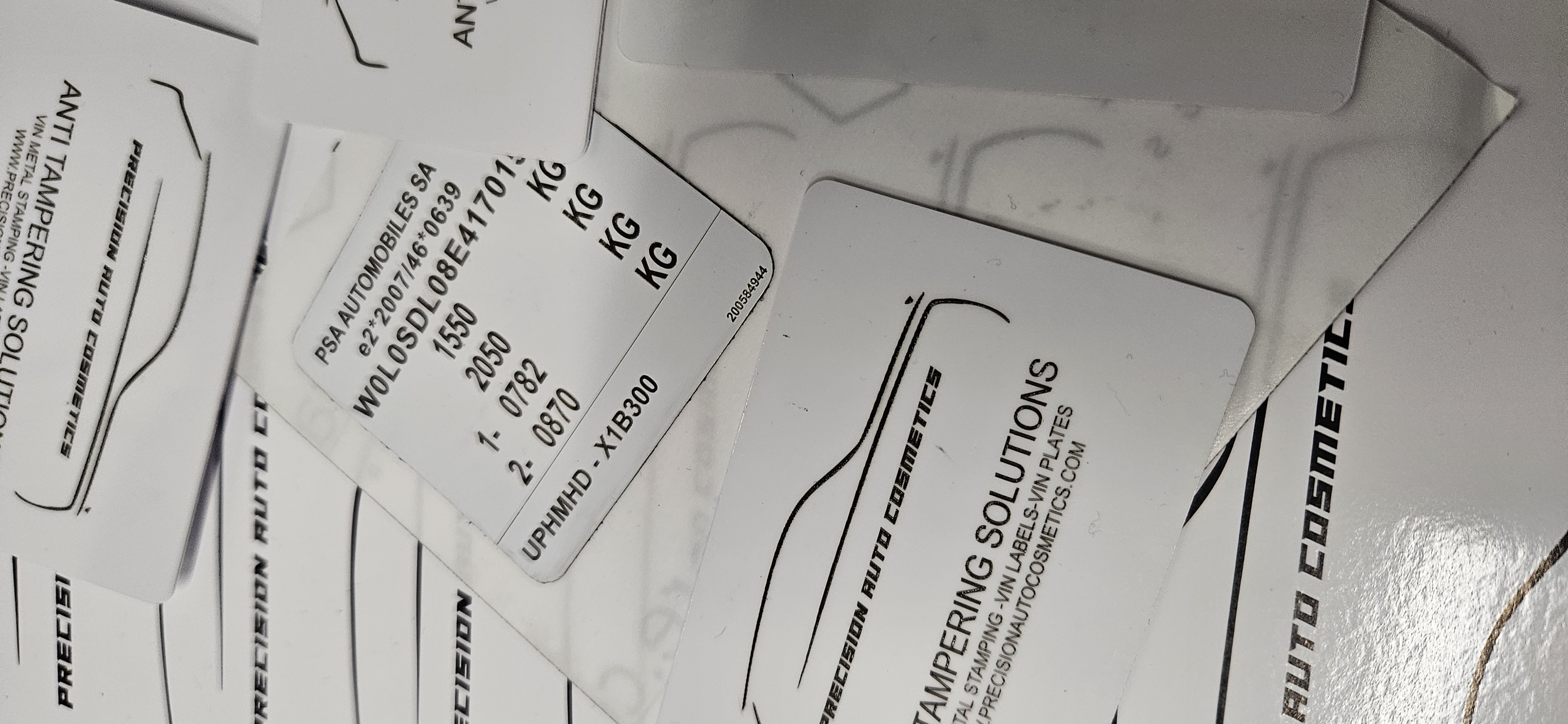 Replacement Vin Label/Sticker Set